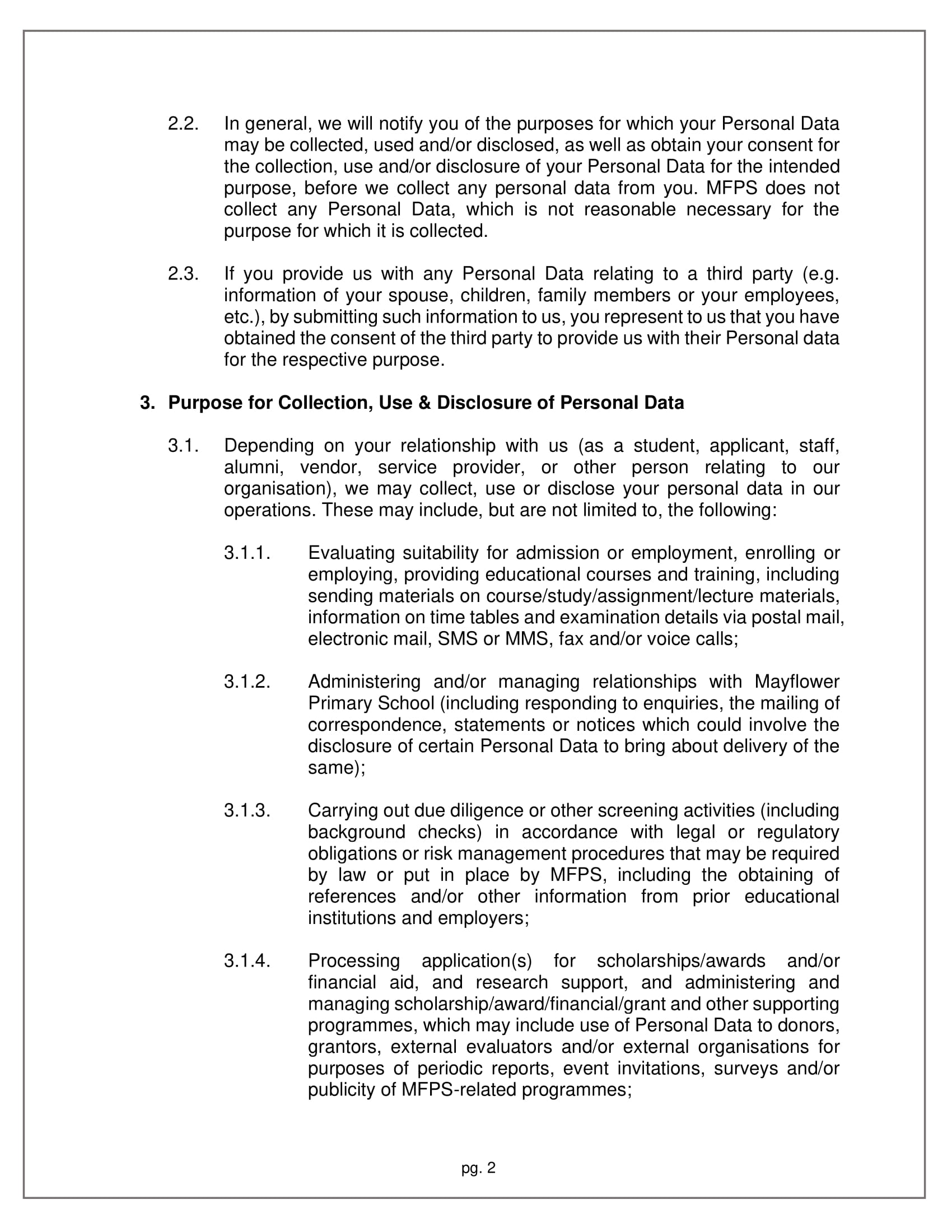 Personal Data Protection Policy