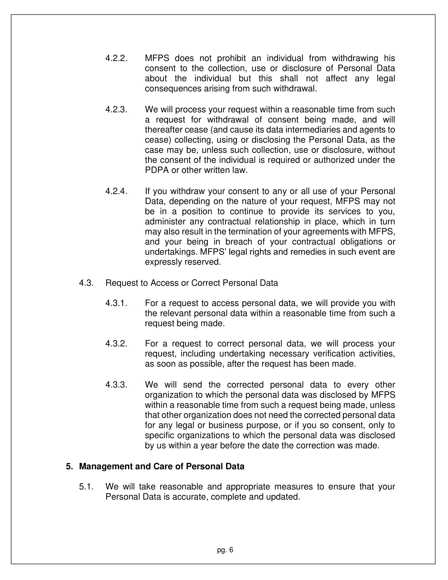 Personal Data Protection Policy